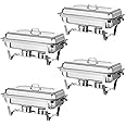 Amazon.com: Jacgood Chafing Dish Buffet Set 4 Pack 8QT Stainless Steel Food Warmer Chafer ...