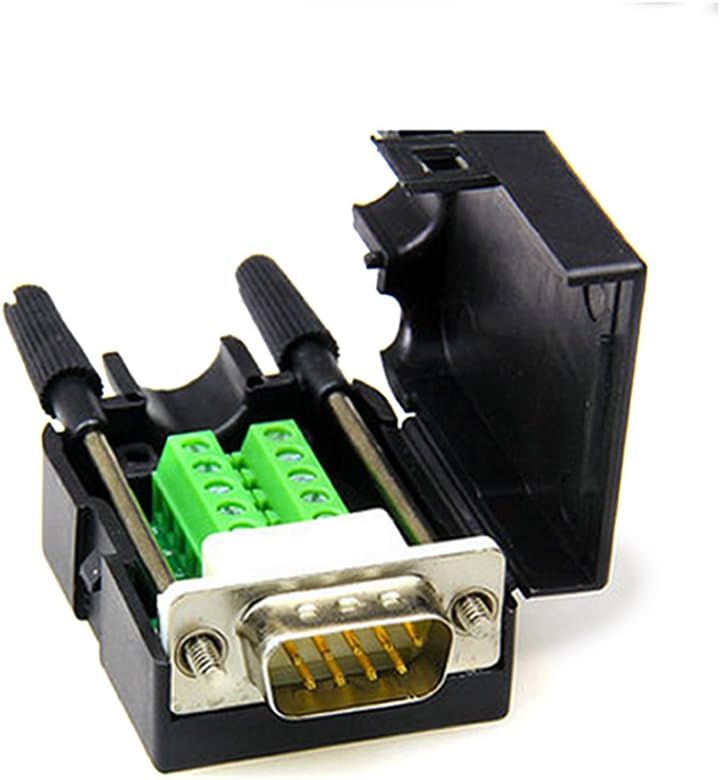 Amazon.com: DB9 D-SUB RS232 Adapter 9 Pin Signals Terminal Breakout Plastic Cover 2 Row (Male ...