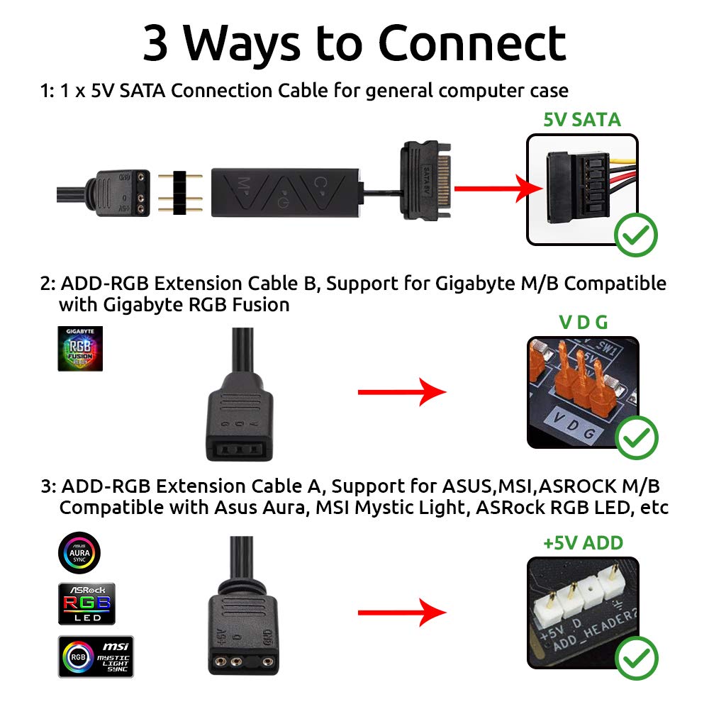 Mua PC Addressable RGB LED Strip Lights Kit - Magnetic PC Case Lighting ...