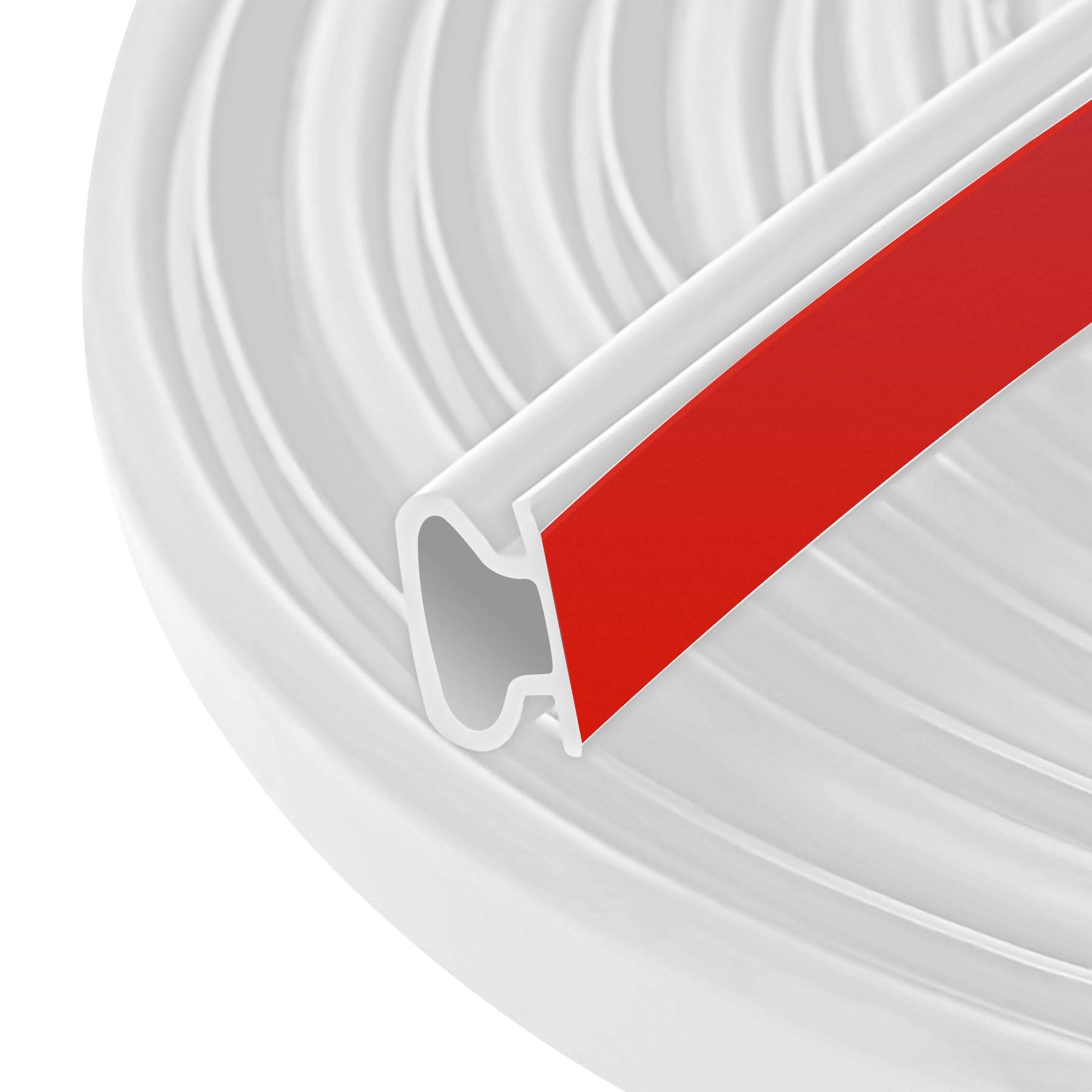 Rubber Door Seal Strip 32.8 Ft Rubber D-Shape Weather Stripping Self ...