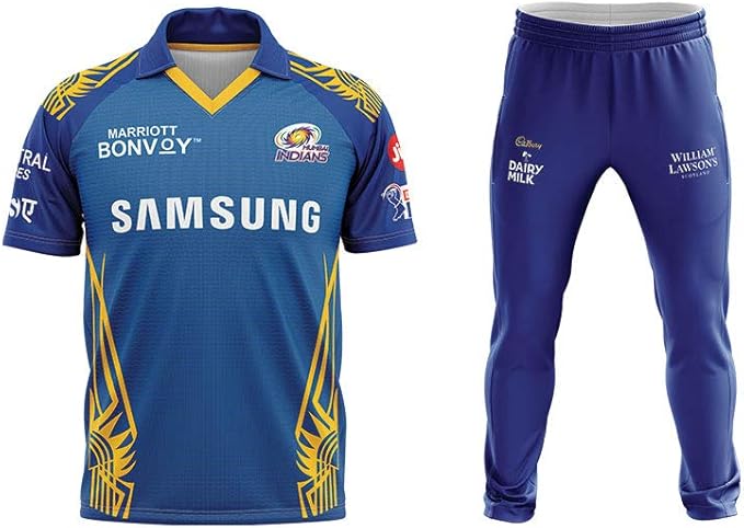 Amazon.com: WARRIOR Men's MI IPL Uniform 2020 Mumbai Indians Cricket ...