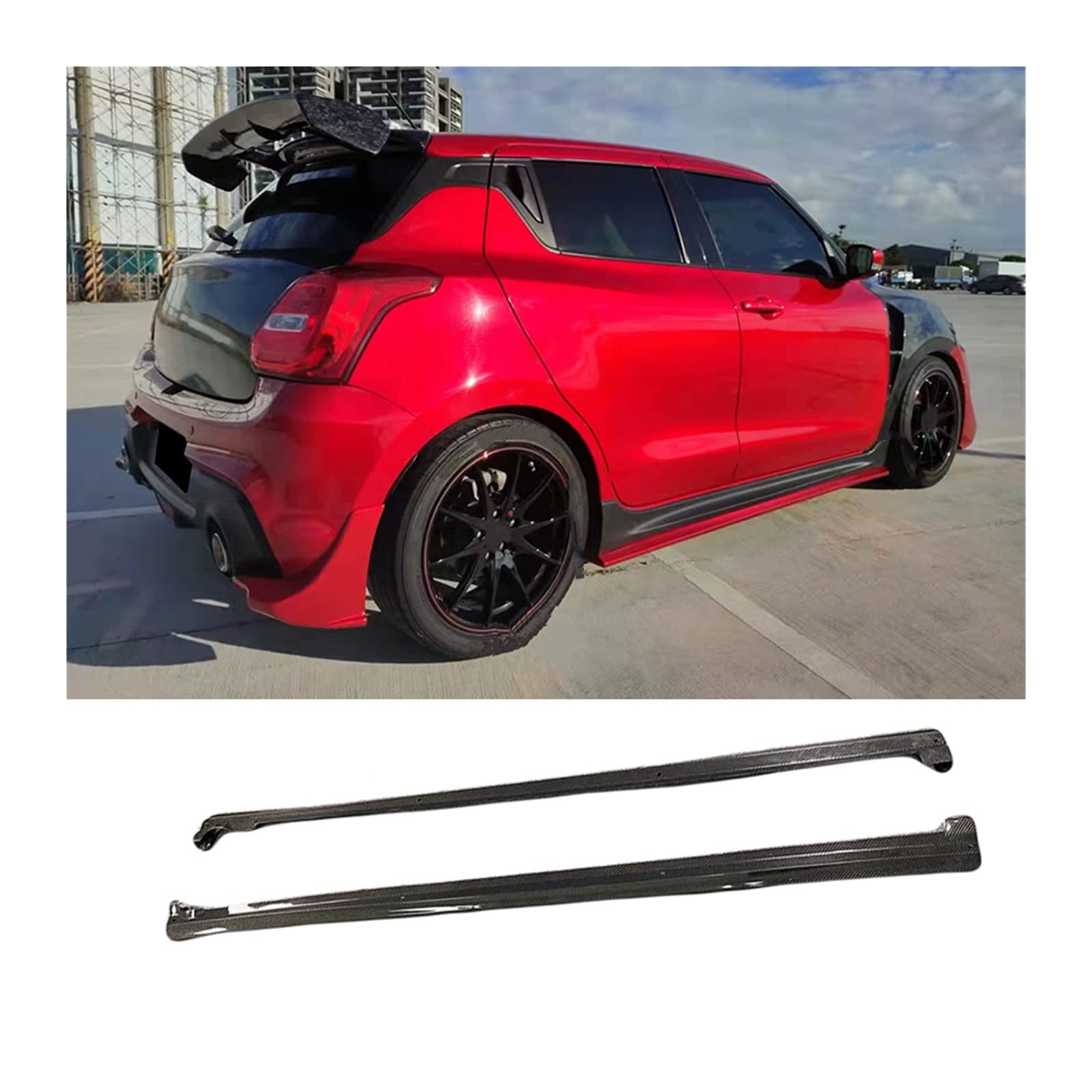 Mua Homanpp For Suzuki For Swift Sport For ZC33S 2017-2022 Car Carbon Fiber Side Bumper Diffuser ...