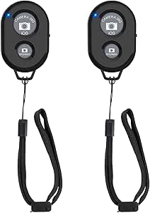Amazon.com: Wireless Camera Remote Shutter for Smartphones (2 Pack ...