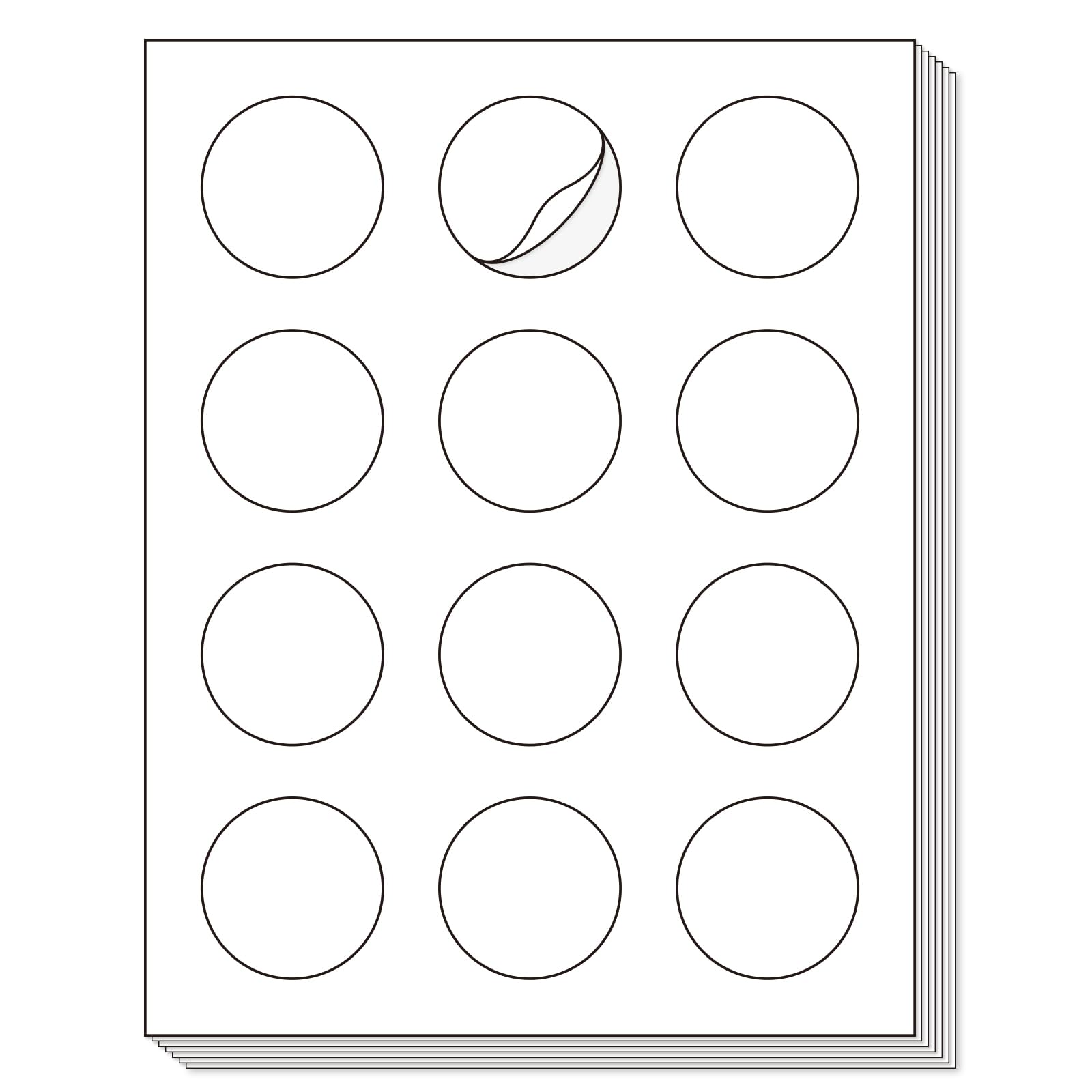 L LIKED 2'' Diameters Round Printable 300 Labels Sticker Labels for ...
