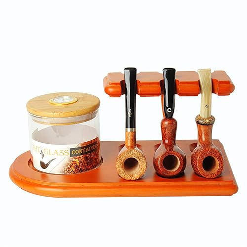 MUXIANG Pipe Stands for Cigar Humidor Jar and Pipe European Beech Wood ...