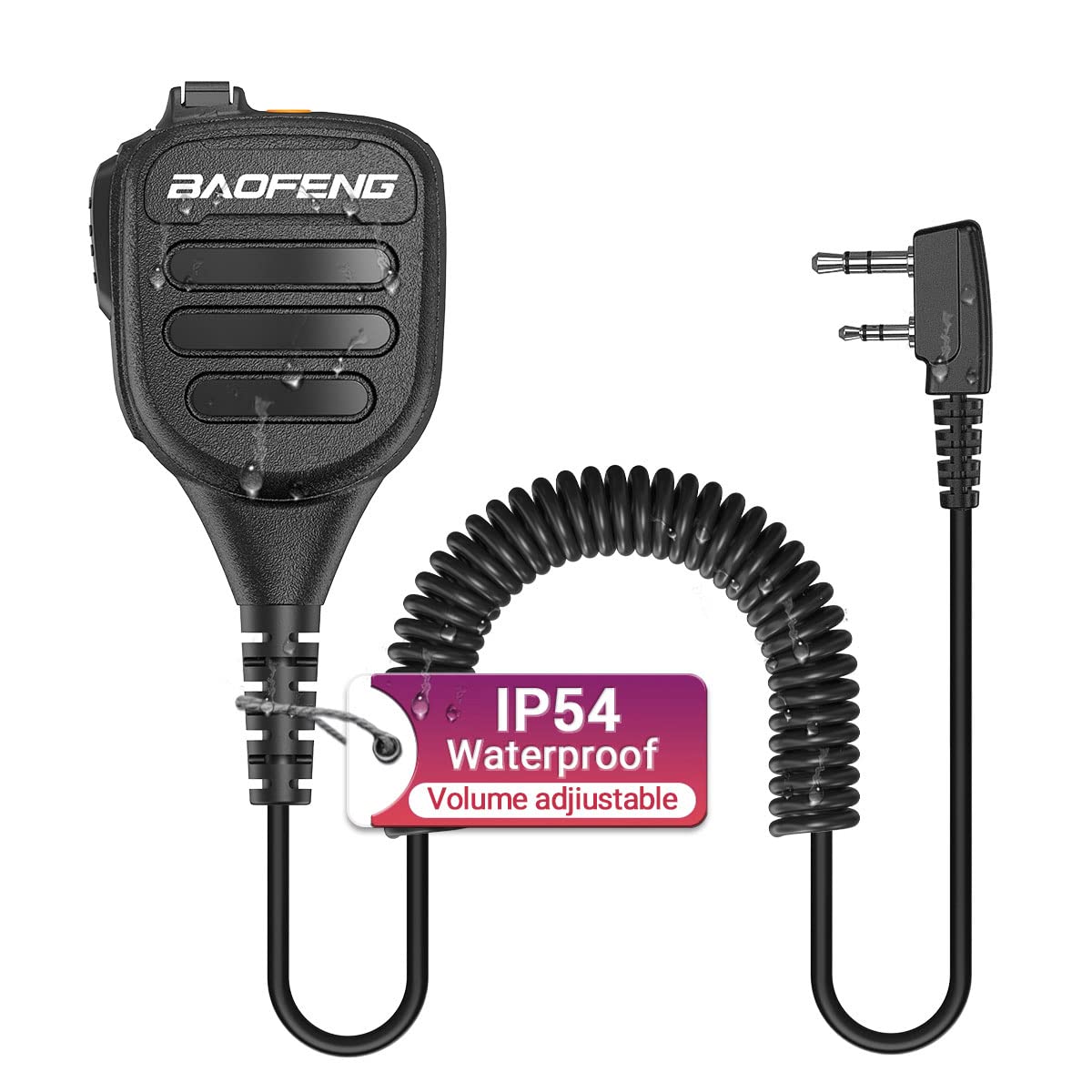BAOFENG Microphone Handheld Heavy Speaker BF-850 Ham Radio Mic IP54 ...