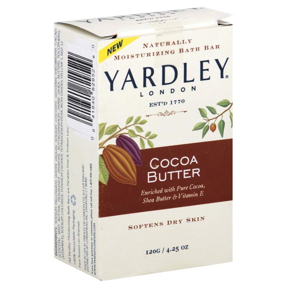 Buy Yardley Cocoa Butter Bath Naturally Moisturizing Soap Bar - 4.25 Oz ...