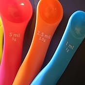 KitchenCraft Colourworks 5 Piece Measuring Spoon Set: Amazon.co.uk ...