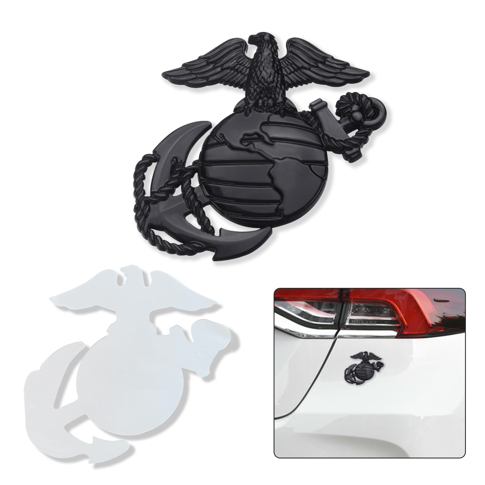 Mua US Marine Corps Car Emblem, USMC Car Decal, Zinc Alloy 3D USMC Hawk ...