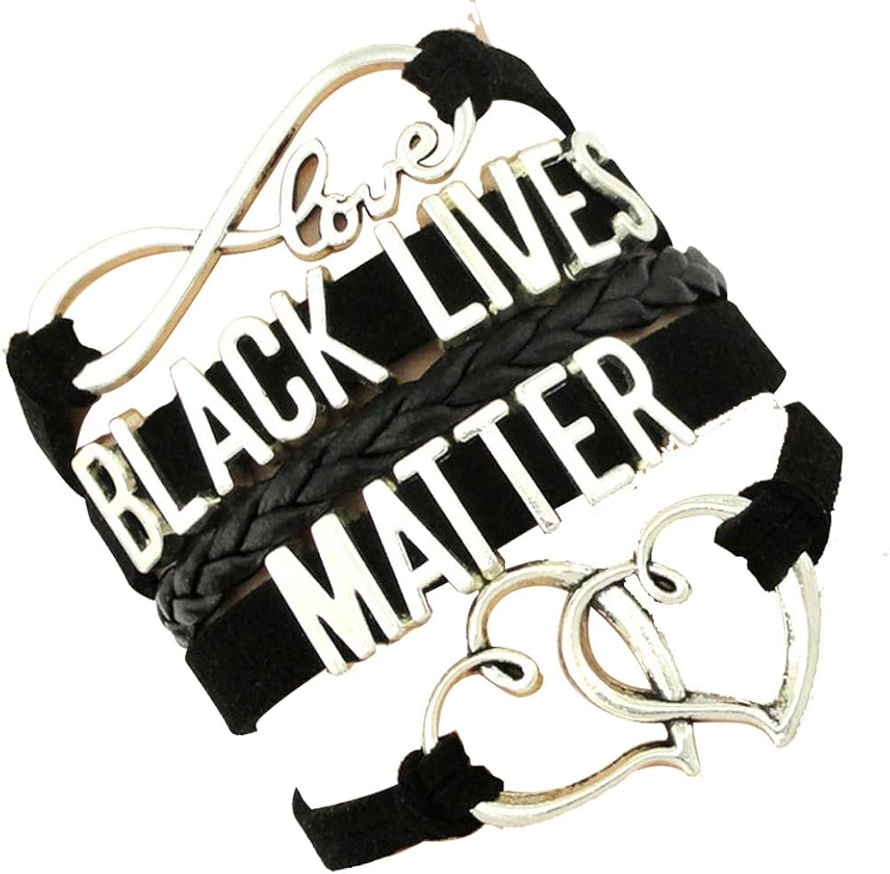 Black Lives Matter Bracelet BLM Movement Stacking Wristband Bracelets ...