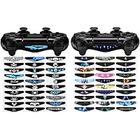 Amazon.com: eXtremeRate 60 Pcs/Set Reuseable Controller Skins for PS4 ...