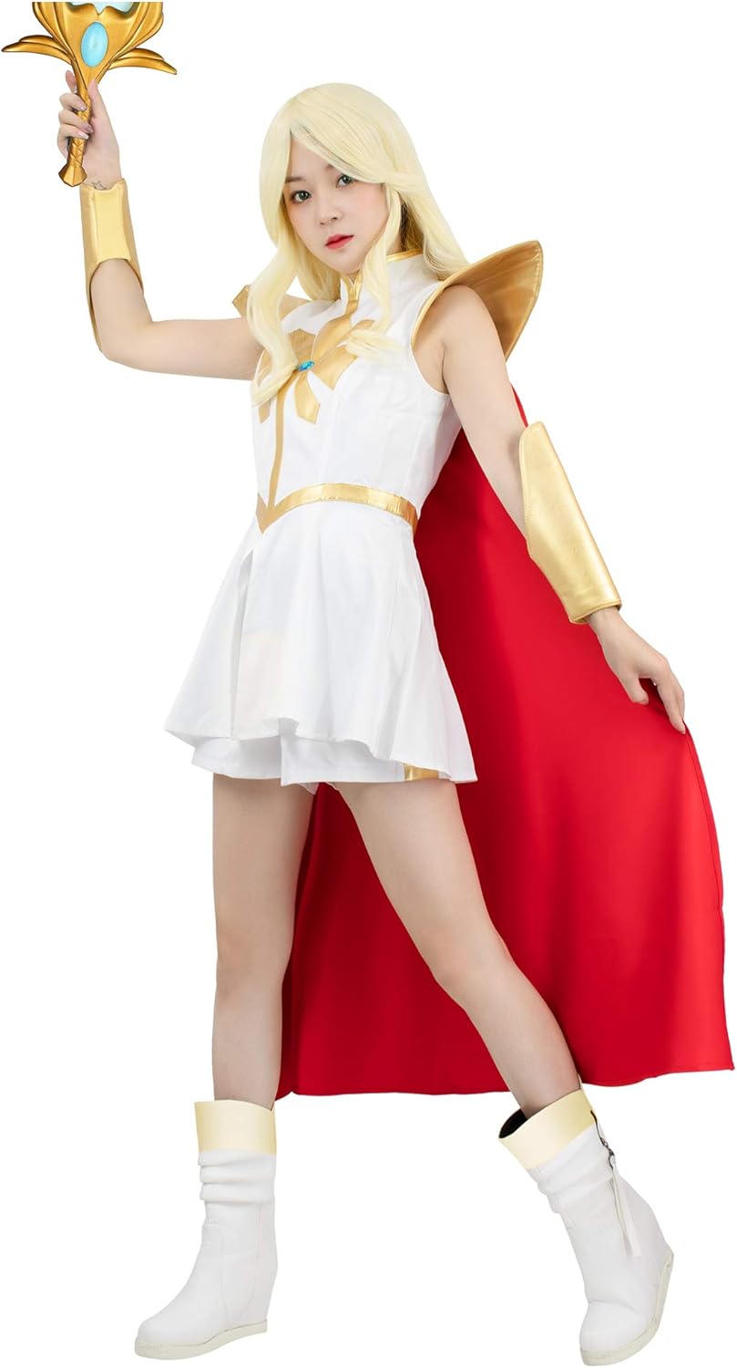 Amazon.com: DAZCOS Womens Shera Cosplay Costume Dress with Cloak: Clothing