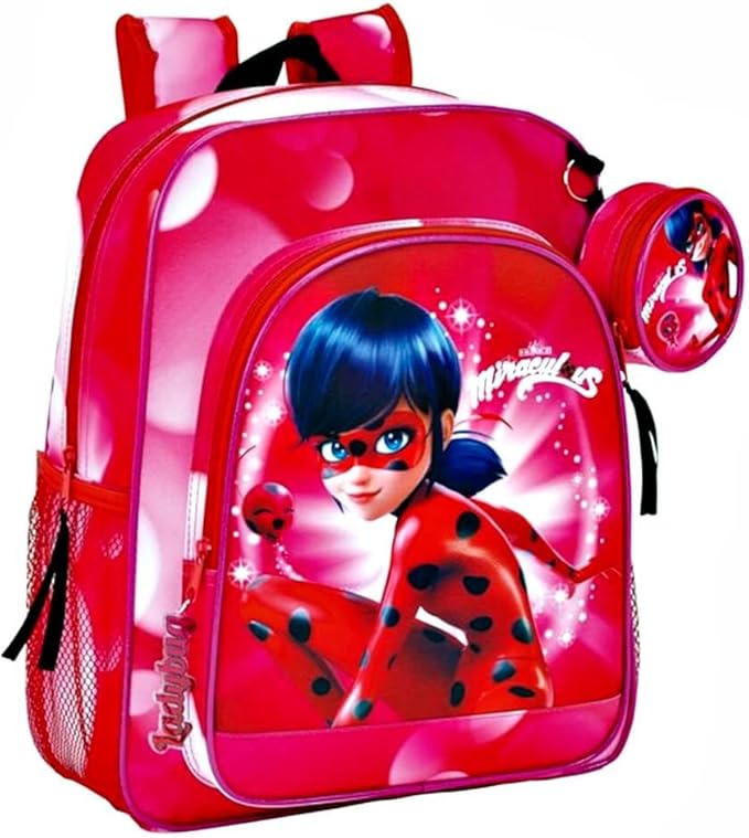 Ladybug Marinette School Backpack, 38 cm, Pink (Rosa): Amazon.co.uk ...