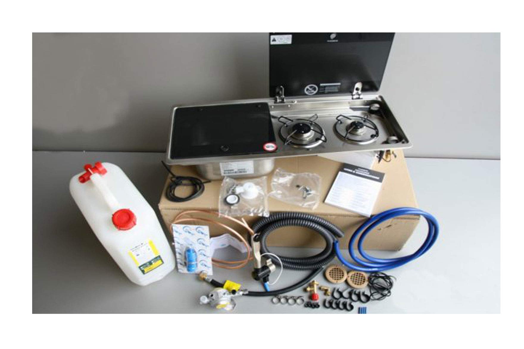 Smev 9722 Left Hand Sink With Double Hob Truma Regulator | Desertcart INDIA