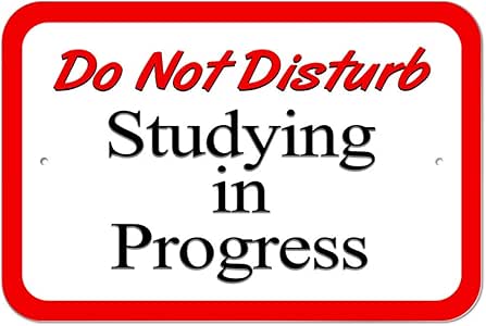 Amazon.com: Graphics and More Plastic Sign Do Not Disturb Studying in ...