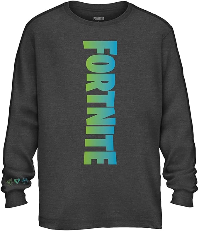 Buy FORTNITE Gradient Logo Big Boys Long Sleeve Shirt Video Game ...