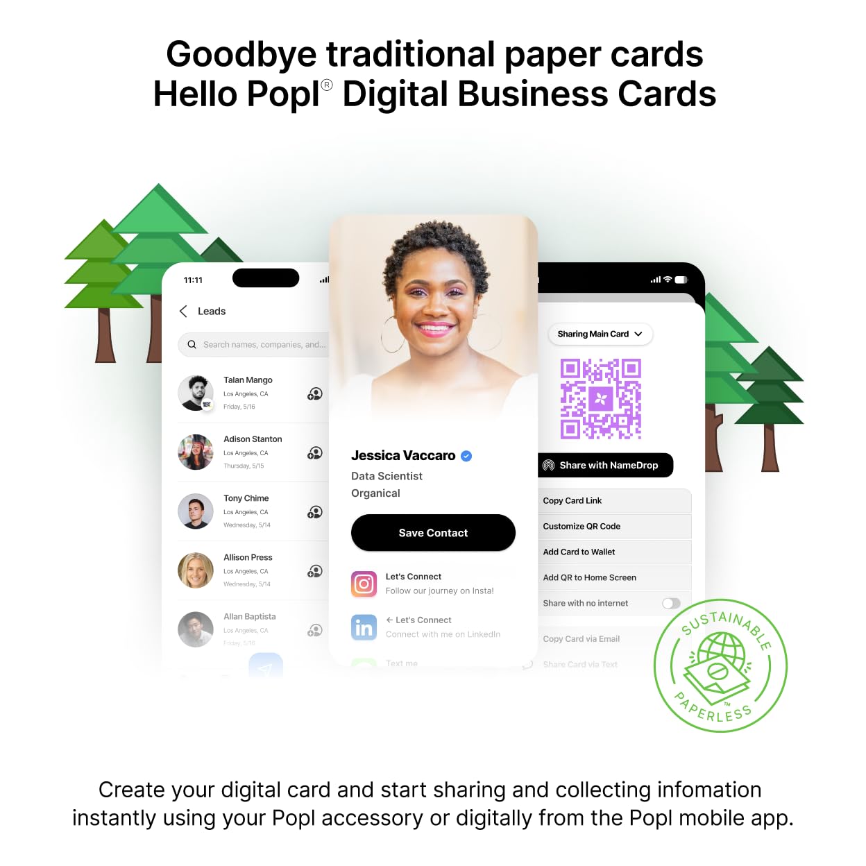 Mua Popl Dot Thin - Digital Business Card for Back of Phone - Tap to ...