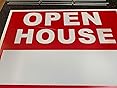 Amazon.com : Large Open House Sign Kit with Tall Stands - Yard Sign ...