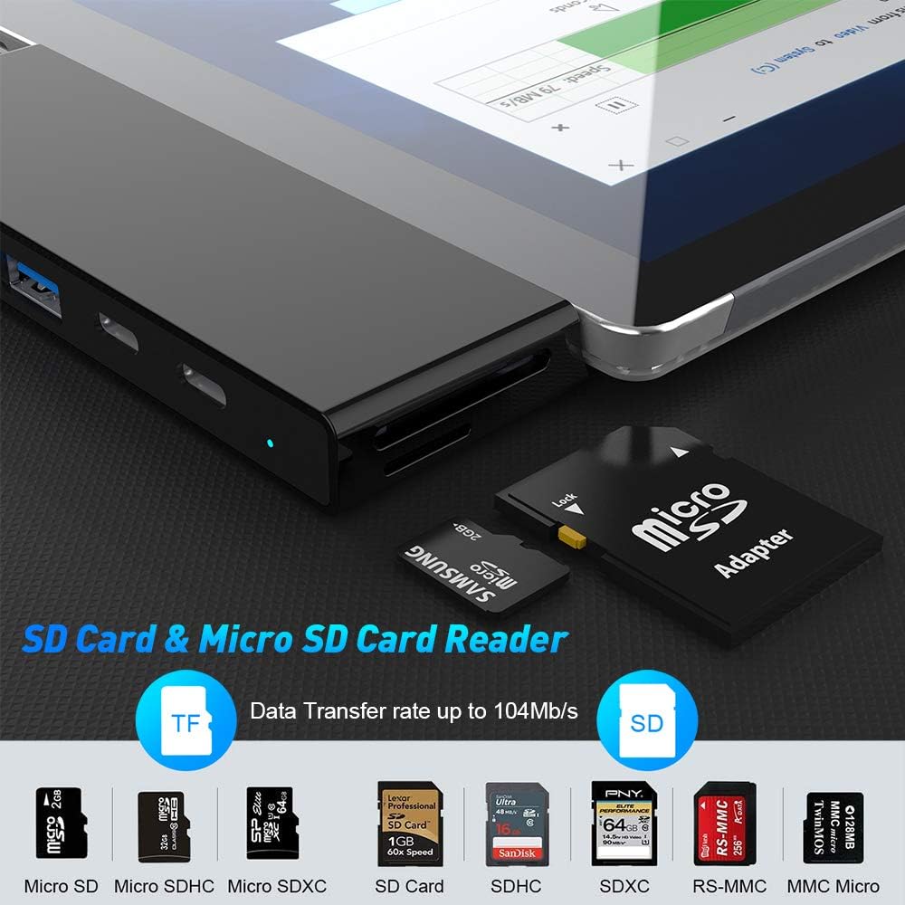 Surface Pro 7 Hub Docking Station with 4K PD display/USB C PD Charging ...