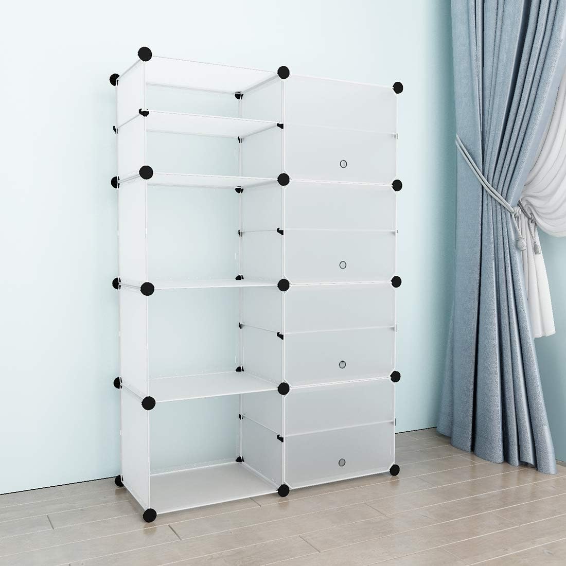 SIMPDIY Shoe Storage Plastic Large Sneaker Storage (2x7 82x32x124 CM ...