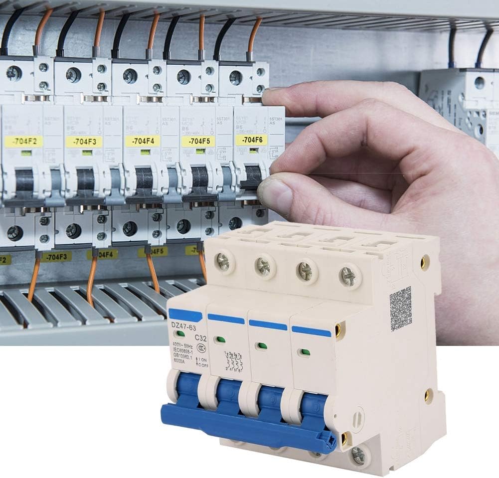 Miniature Circuit Breaker DZ47-63 4P 32A 400V Miniature RCCB Residual ...