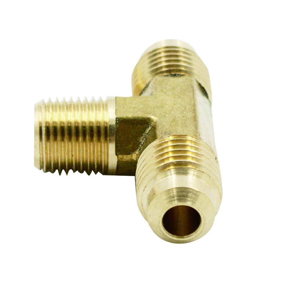 5/8 Flare x 5/8 Flare x 3/8 NPT Male Pack of 1 Vis Brass SAE 45 Degree Flare Tube Fitting Male ...