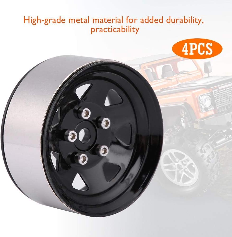 Dilwe RC Car Wheel Hub, 4 Pcs Wheel Hub Metal Rim Hubs Compatible withTraxxas HSP Redcat 1:10 ...