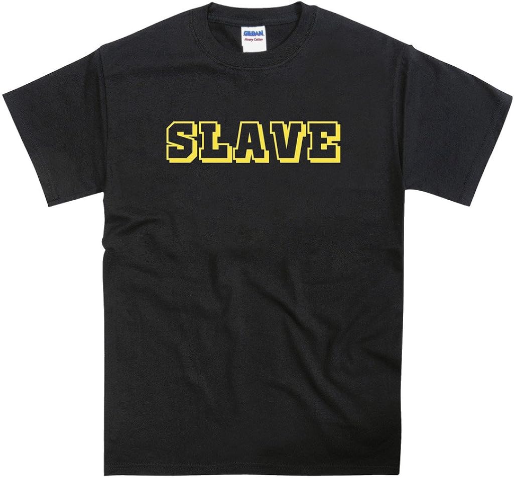 Slave Work Uniform Mens T-Shirt Black : Amazon.co.uk: Clothing