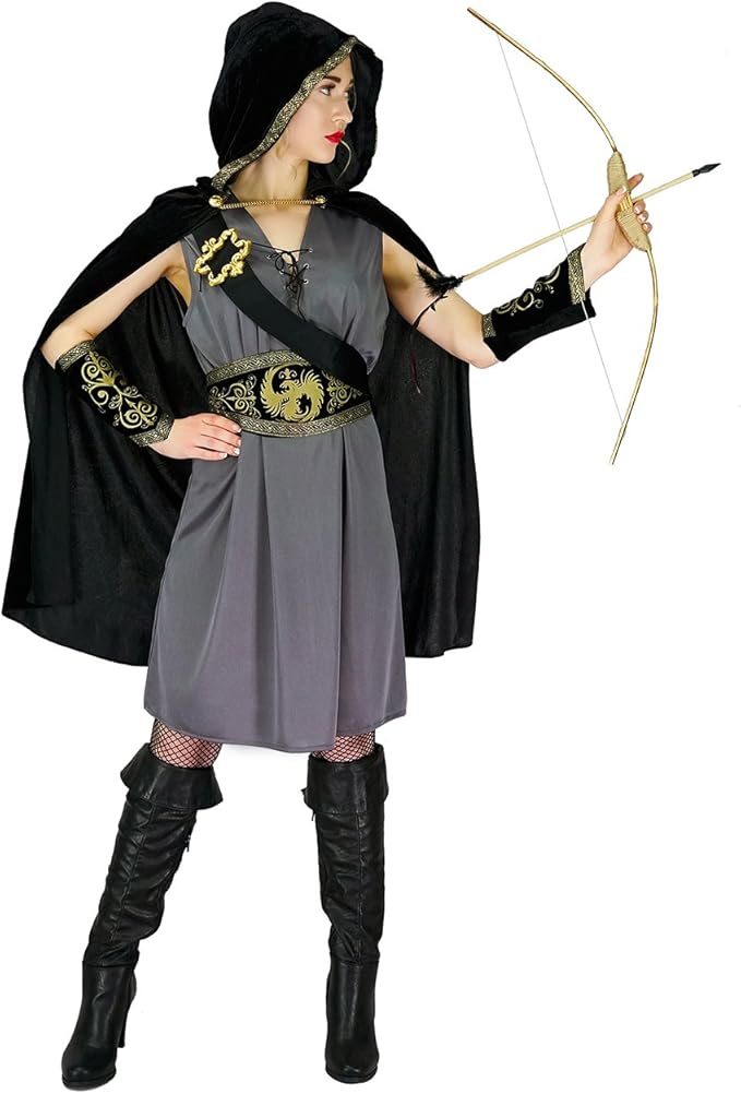 Amazon.com: Women's Hooded Huntress Costume: Clothing