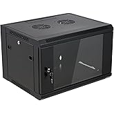 Amazon.com: NavePoint 6U Server Cabinet Wall Mount Rack Enclosure Includes 2 Fans, Locking Glass ...