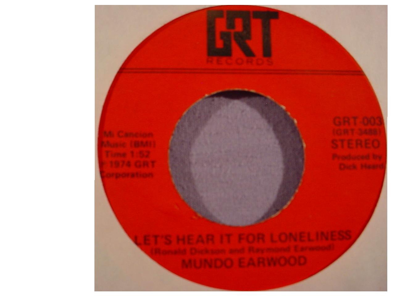 Mundo Earwood - 45vinylrecord Angeline/Let's Hear It For Loneliness (7 ...