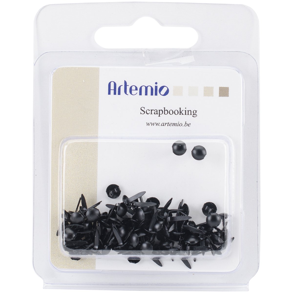 Amazon.com: Artemio 11006199 100 Mini brads Round Black