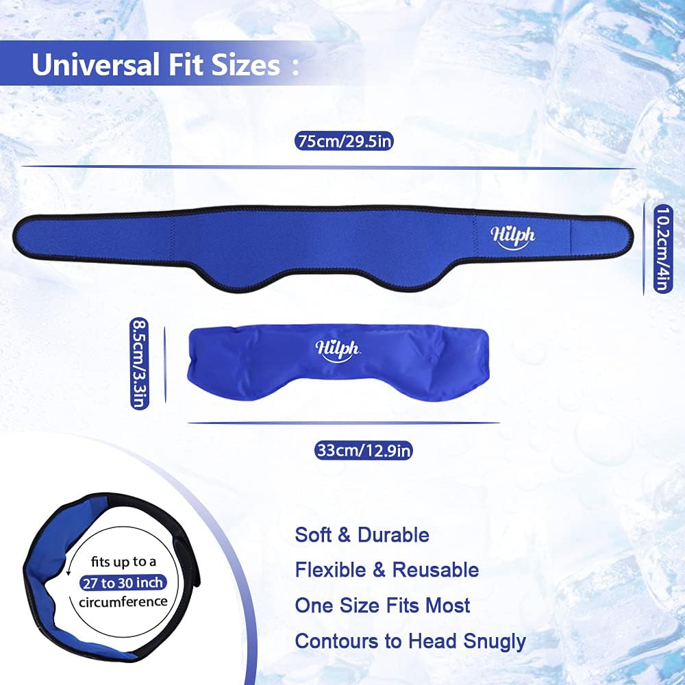 Hilph Migraine Relief Ice Pack for Head Pain Relief Hot Cold Compress ...