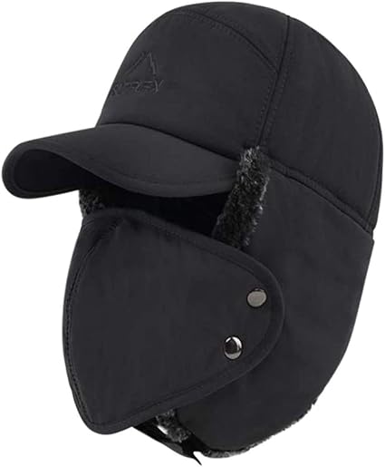 FDSAF Unisex Winter 3 in 1 Thermal Fur Lined Trapper Bomber Hat, with ...