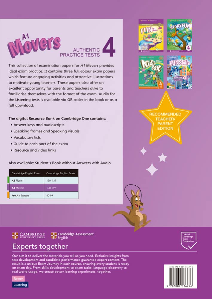 Mua A1 Movers 4 Student's Book with Answers with Audio with Resource ...