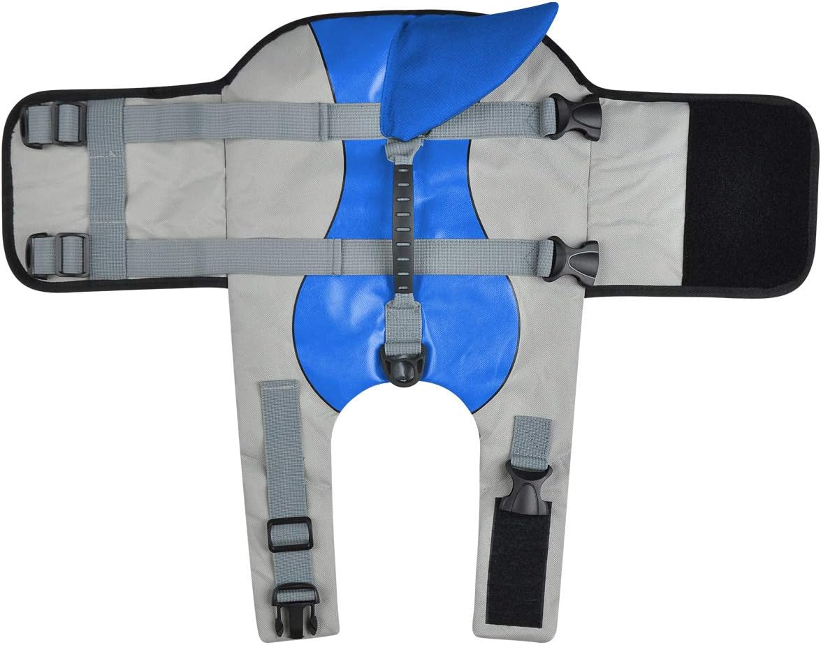 COVVY Dog Life Jackets Pet Floatation Life Vest Shark Dog Saver Life ...
