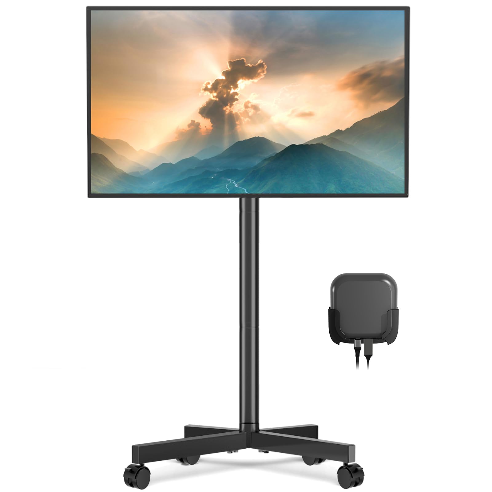 Mua 5Rcom Rolling TV Stand, Portable TV Stand with Apple TV/Roku Ultra ...