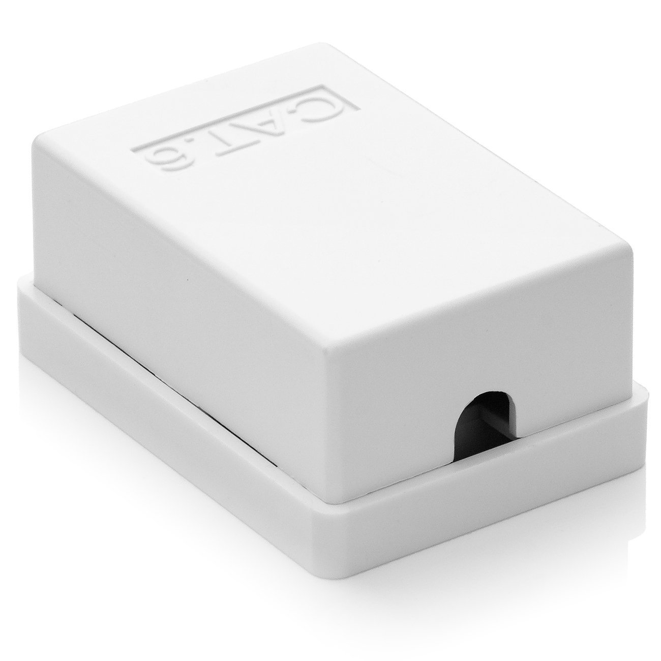 deleyCON 1x Cat 6 Superficie RJ45 1x Puertos Conector de Red Blindados ...