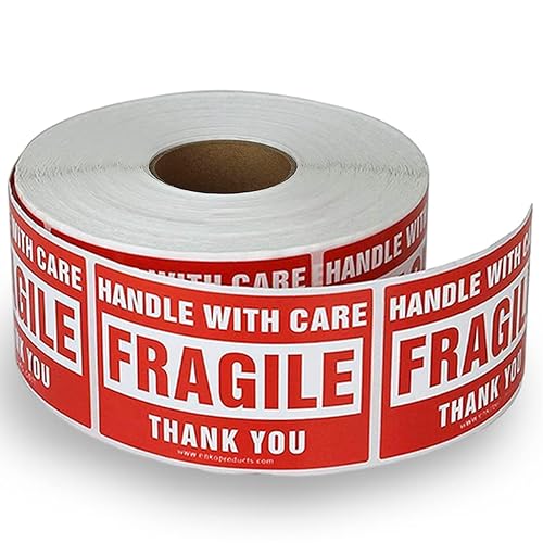 enko 2 x 3 Inch Fragile Stickers Handle with Care Warning Packing ...