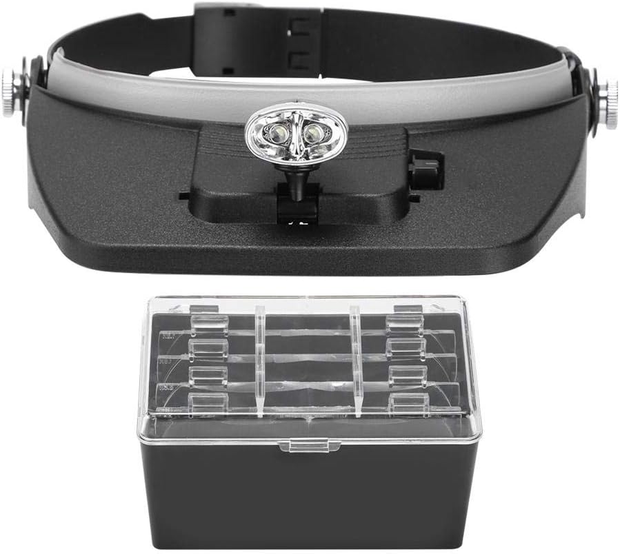 Wifehelper LED Bee Moving Head Light Magnifier, Head-Mounted Magnifying ...