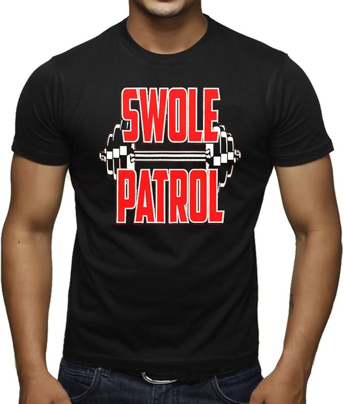 Amazon.com: Interstate Apparel Inc Swole Patrol Tee Men's Black T-Shirt ...