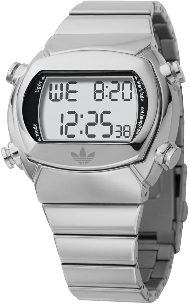 Adidas ADH1842 Unisex Digital LCD Stainless Steel Bracelet Watch ...