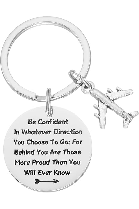 Pilot Graduation Present Pilot Keychain Gift For Men - St. Christopher ...