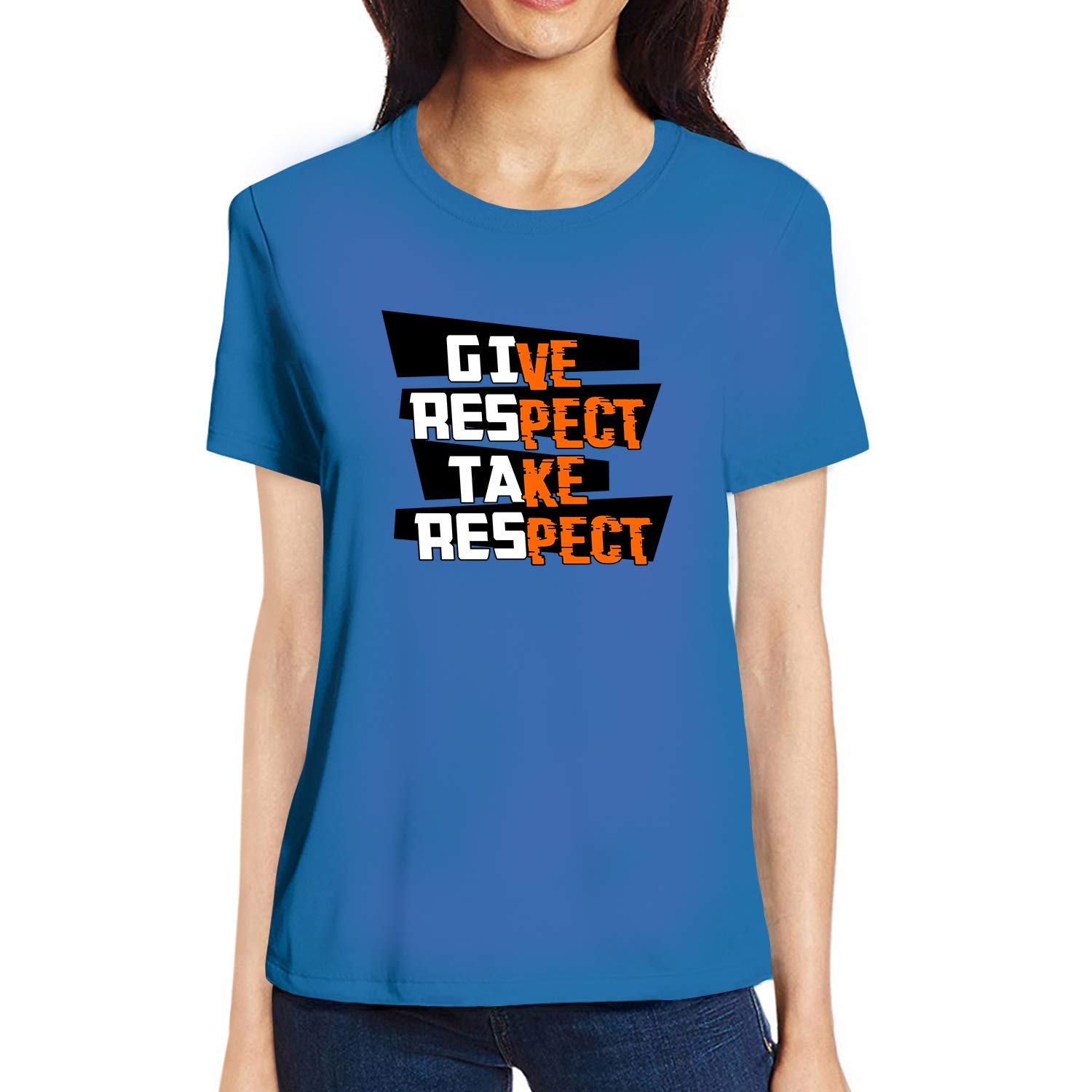 Buy TVP Fashions Graphic Printed Women Tshirt Give Respect Take Respect ...
