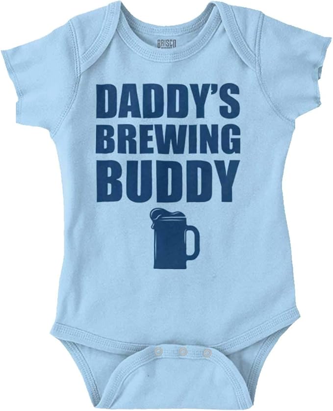 Daddys Brewing Buddy Drinking Milk Beer Romper Bodysuit: Amazon.ca ...