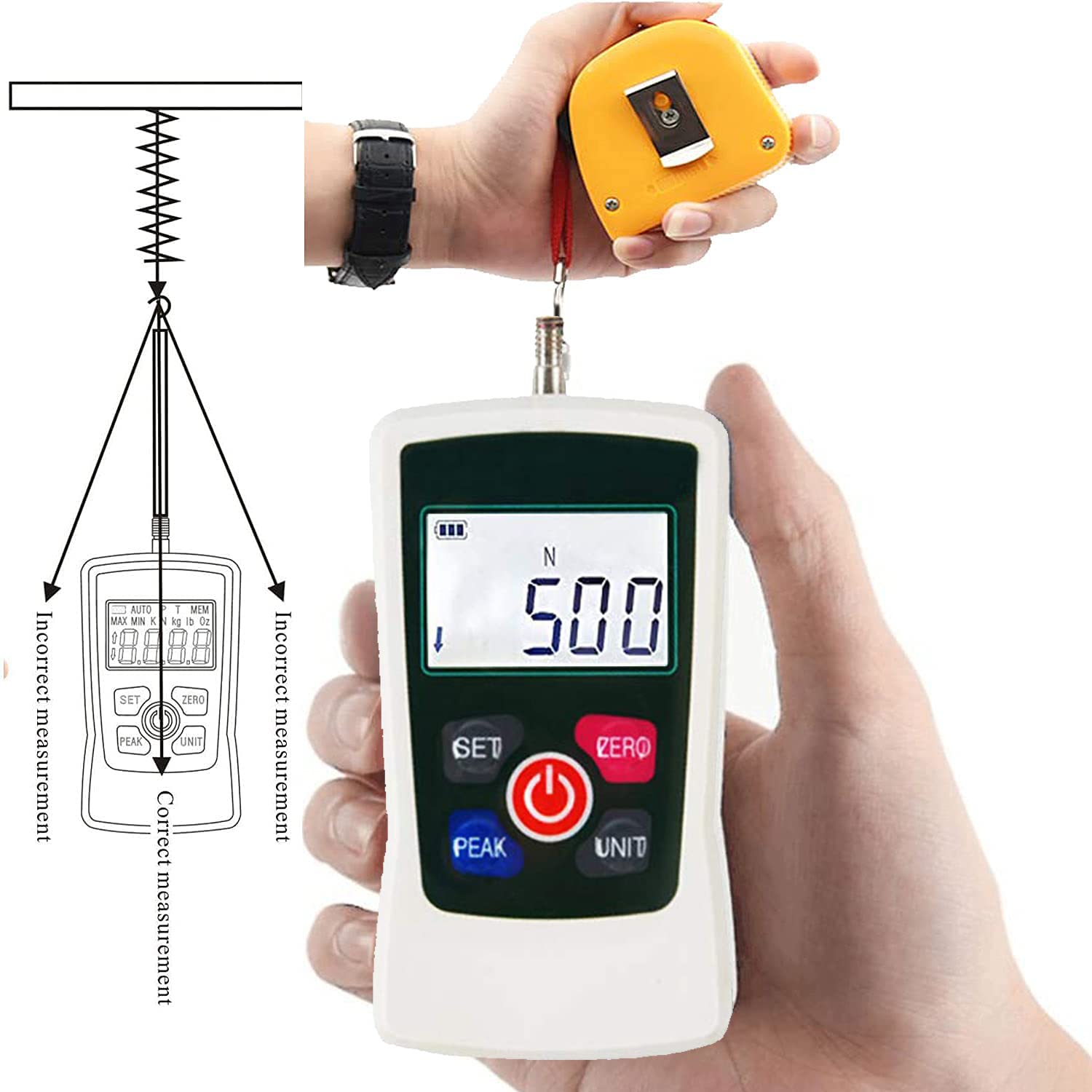 Mua VTSYIQI Digital Force Gauge 500N Push Pull Gauge Portable Force ...