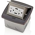 Leviton PFUS2-BZ caja de piso desplegable con cargador USB tipo A doble ...