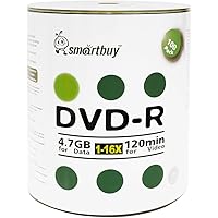 Amazon.com: Smart Buy 100 Pack DVD-R 4.7gb 16x Logo Blank Data Video Movie Recordable Disc, 100 ...