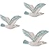 Set of 3 Vintage Look White Ceramic Wall Flying birds swallows: Amazon ...