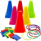 Amazon.com: Eocolz 3 in 1 Carnival Games Set, Soft Plastic Cones Bean ...